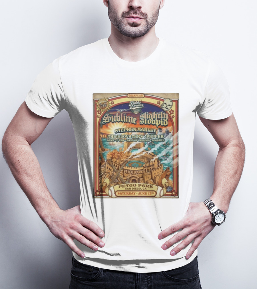 Sublime Slightly Stoopid Stephen Marley At Field Of Dreams Festival Petco Park Saturday June 13Th 2026 T-Shirt
