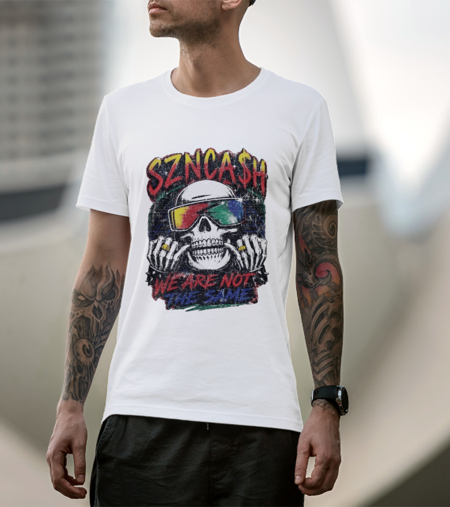 SZNCA$H We Are Not The Same Skull With Sunglasses T-Shirt