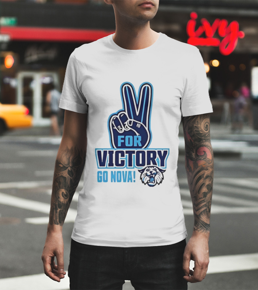 V For Victory Go Nova Wildcat T-Shirt