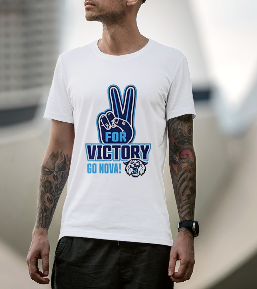 V For Victory Go Nova Wildcat T-Shirt