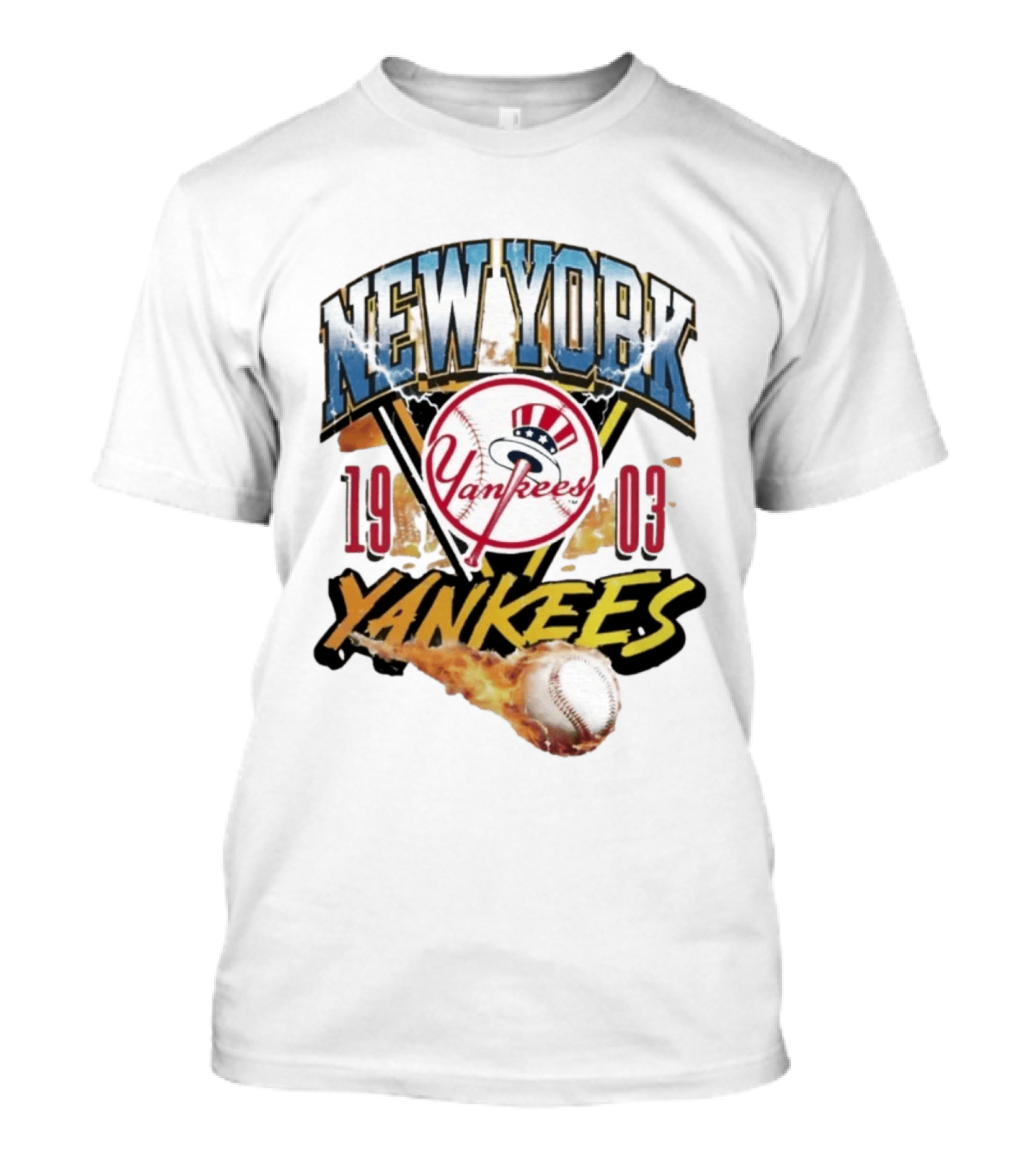New York Yankees 1903 Fireball Baseball Yankees T-Shirt
