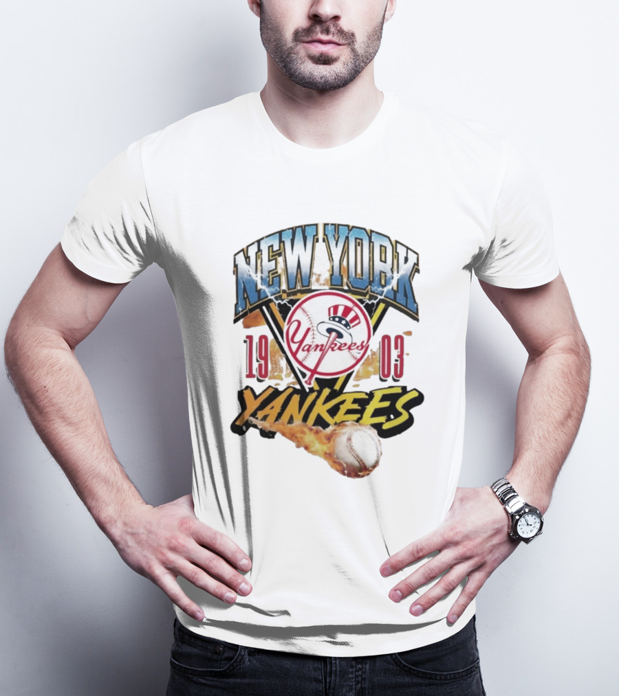 New York Yankees 1903 Fireball Baseball Yankees T-Shirt