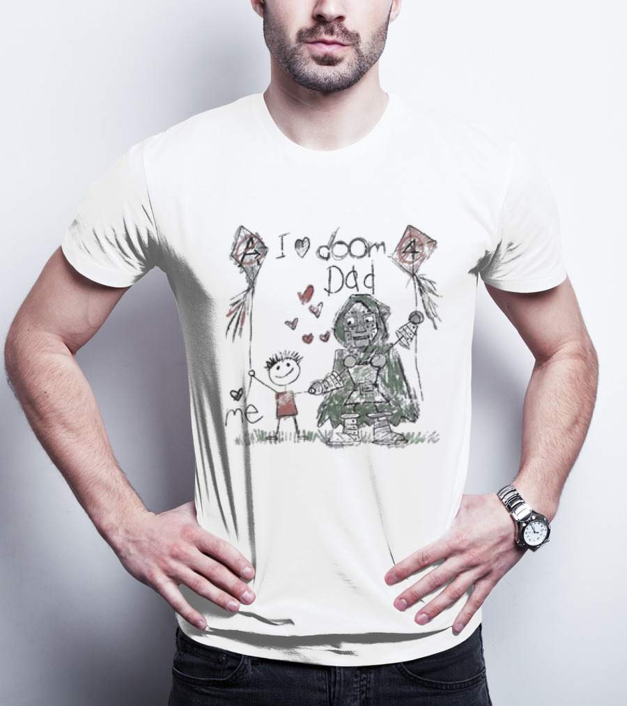 I Love Doom Dad Father's Day Gift Robert Downey Jr Doctor Doom T-Shirt