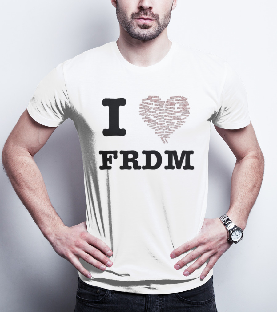 I Heart FRDM Supermade Clothing Heart T-Shirt