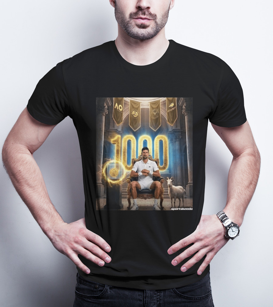 Novak Djokovic 1000 Weeks ATP Top 20 Tennis Player T-Shirt