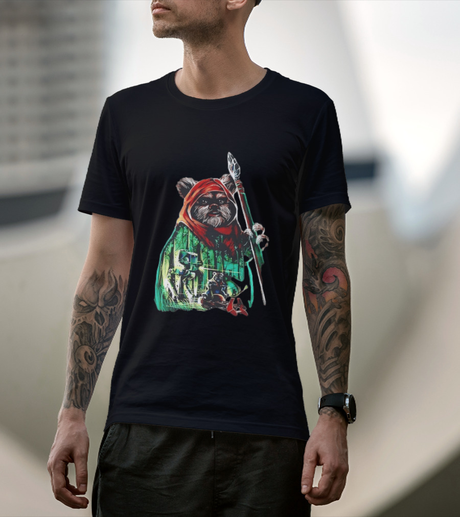 Wicket W Warrick Ewok Endor Defense Return Of The Jedi T-Shirt