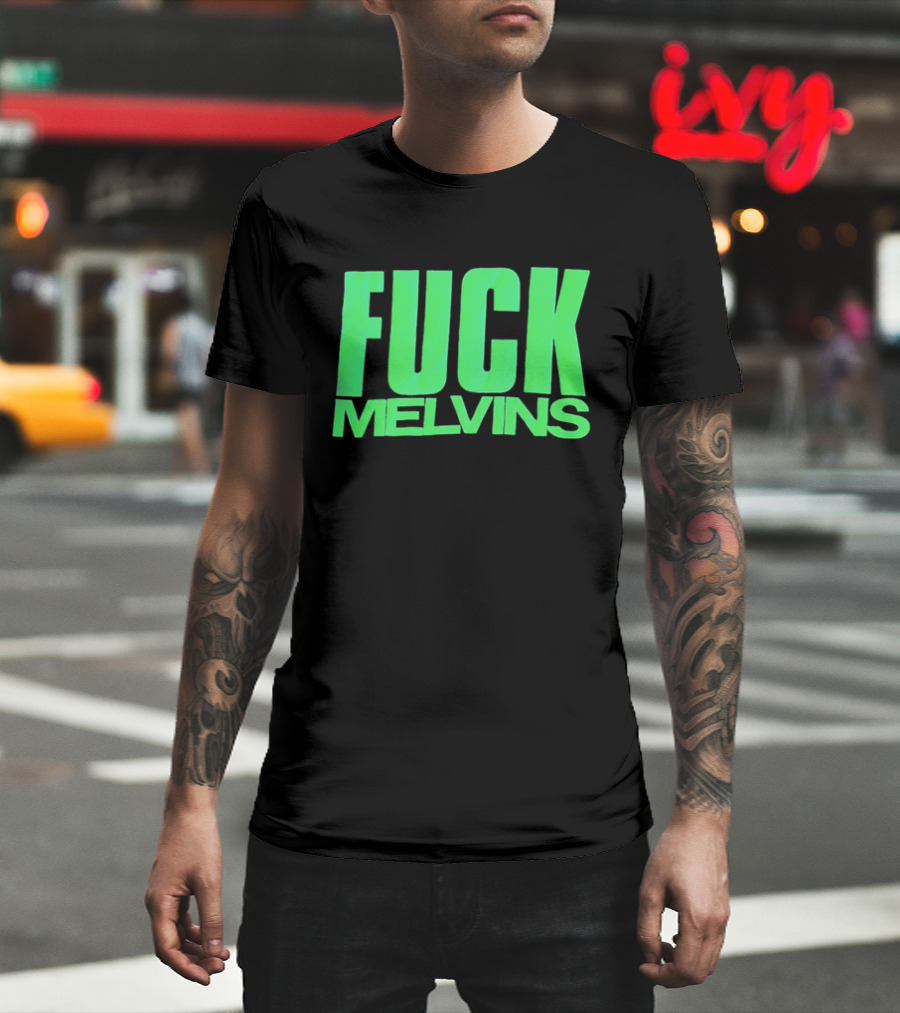 Fuck Melvins Bold Neon Green T-Shirt