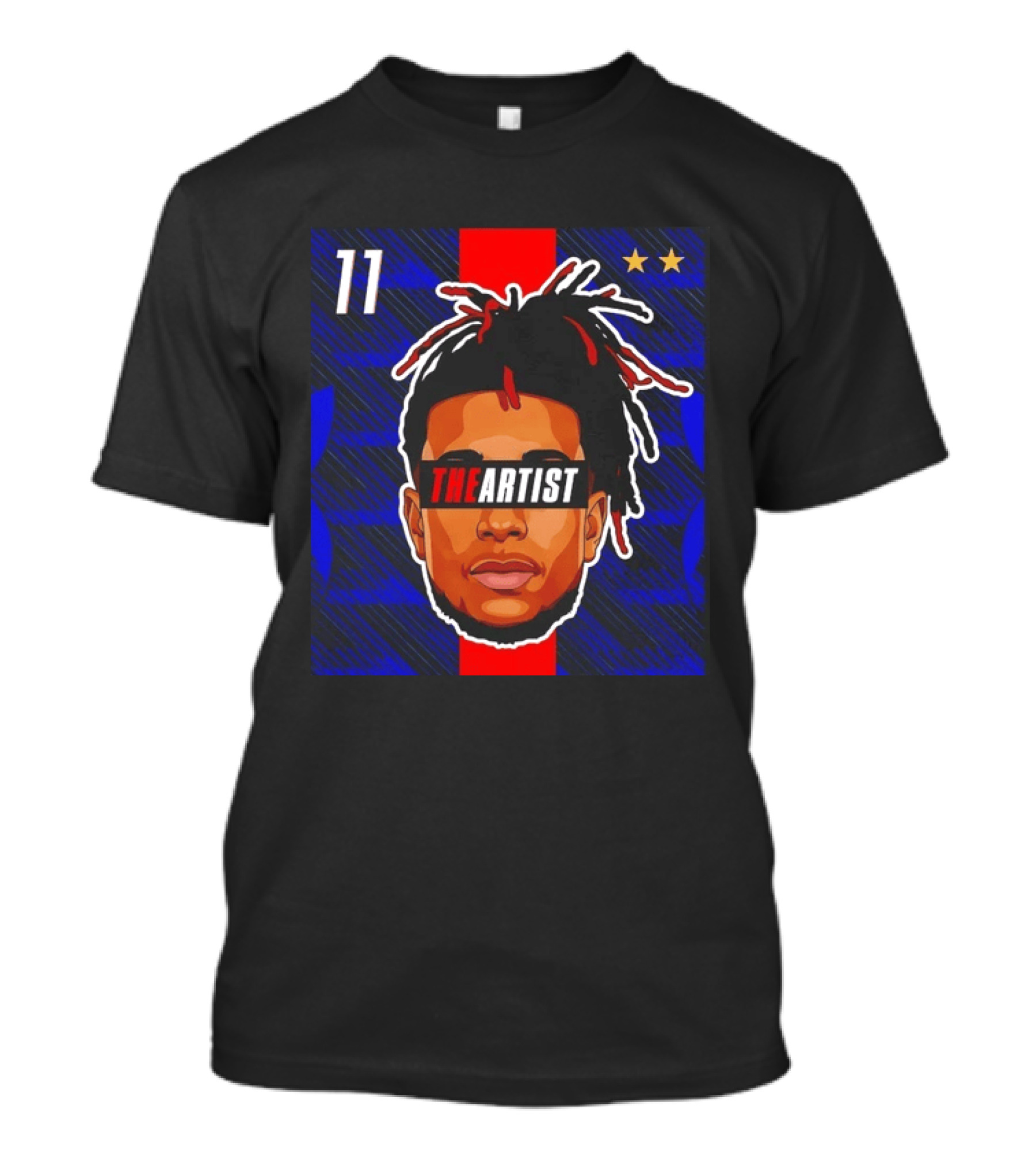 Michael Olise France National Football Team The Artist Big Head 11 Stars T-Shirt