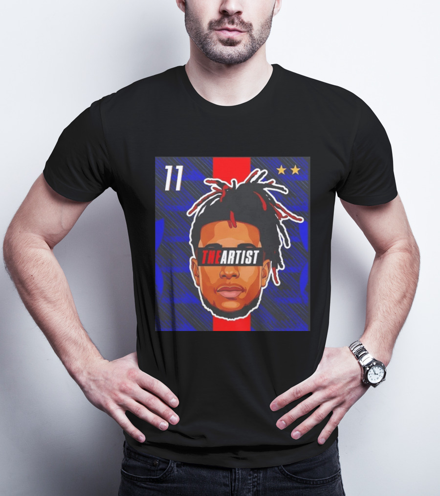 Michael Olise France National Football Team The Artist Big Head 11 Stars T-Shirt