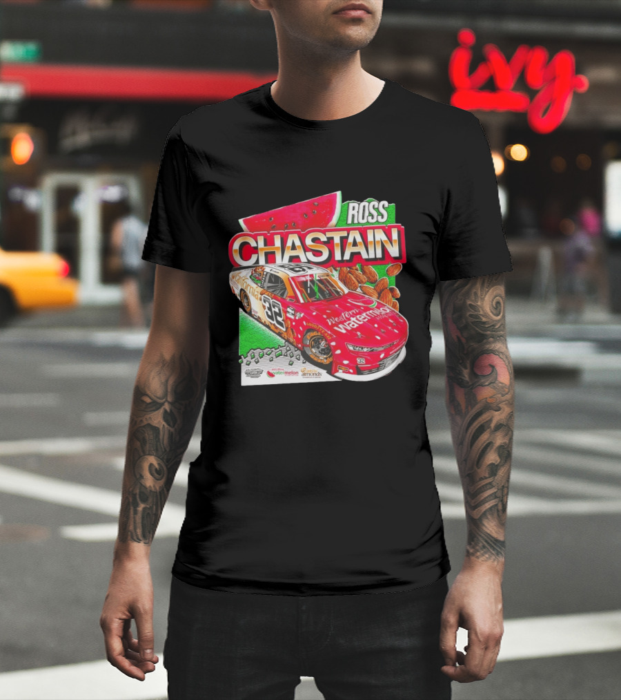 Ross Chastain 32 Western Watermelon California Almonds NASCAR Racing Car T-Shirt