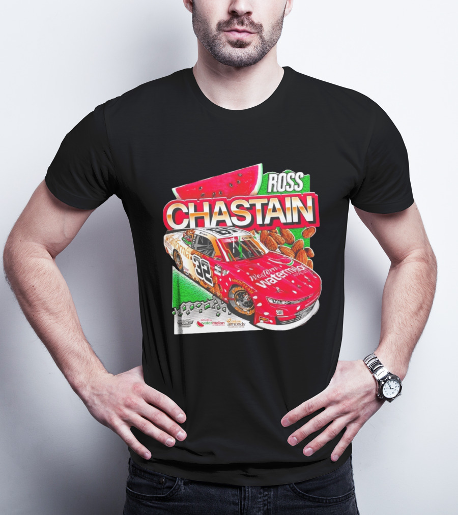 Ross Chastain 32 Western Watermelon California Almonds NASCAR Racing Car T-Shirt