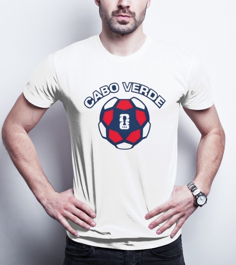 Cabo Verde 2026 Soccer Ball Emblem With Sports T-Shirt
