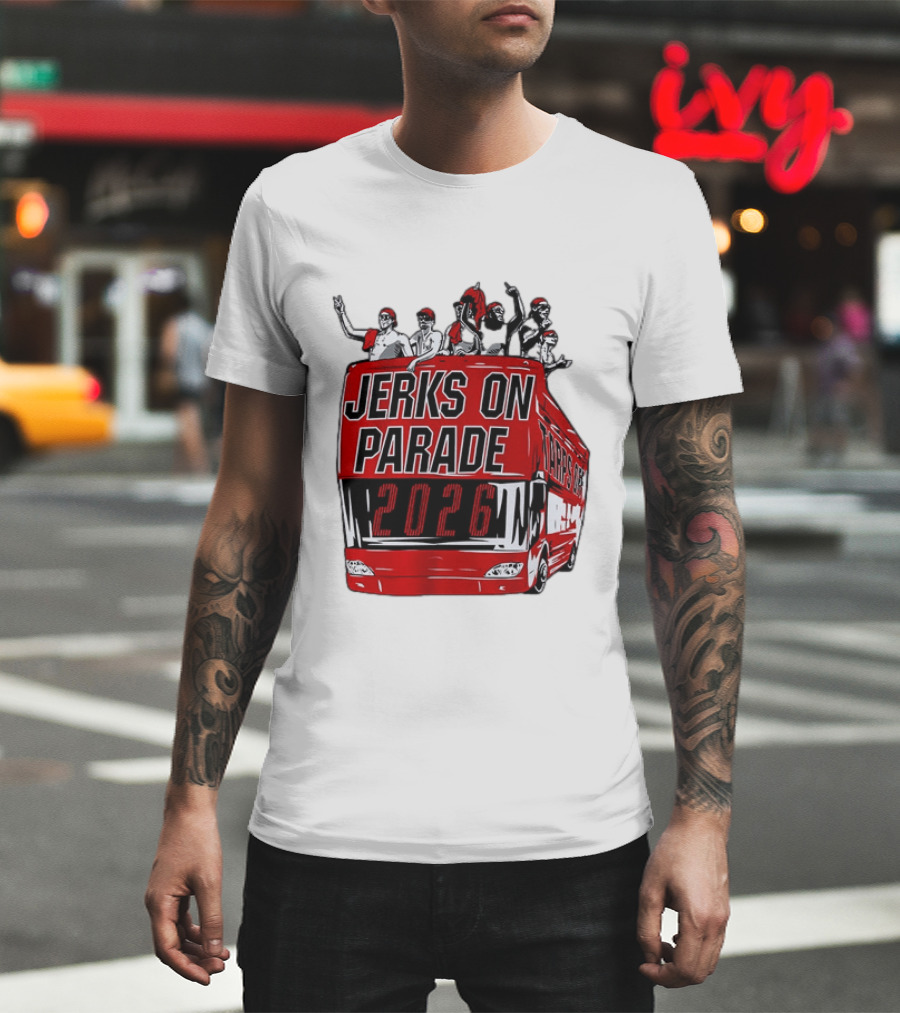 Jerks On Parade 2026 Carolina Hurricanes NHL Bus Fan Celebration T-Shirt