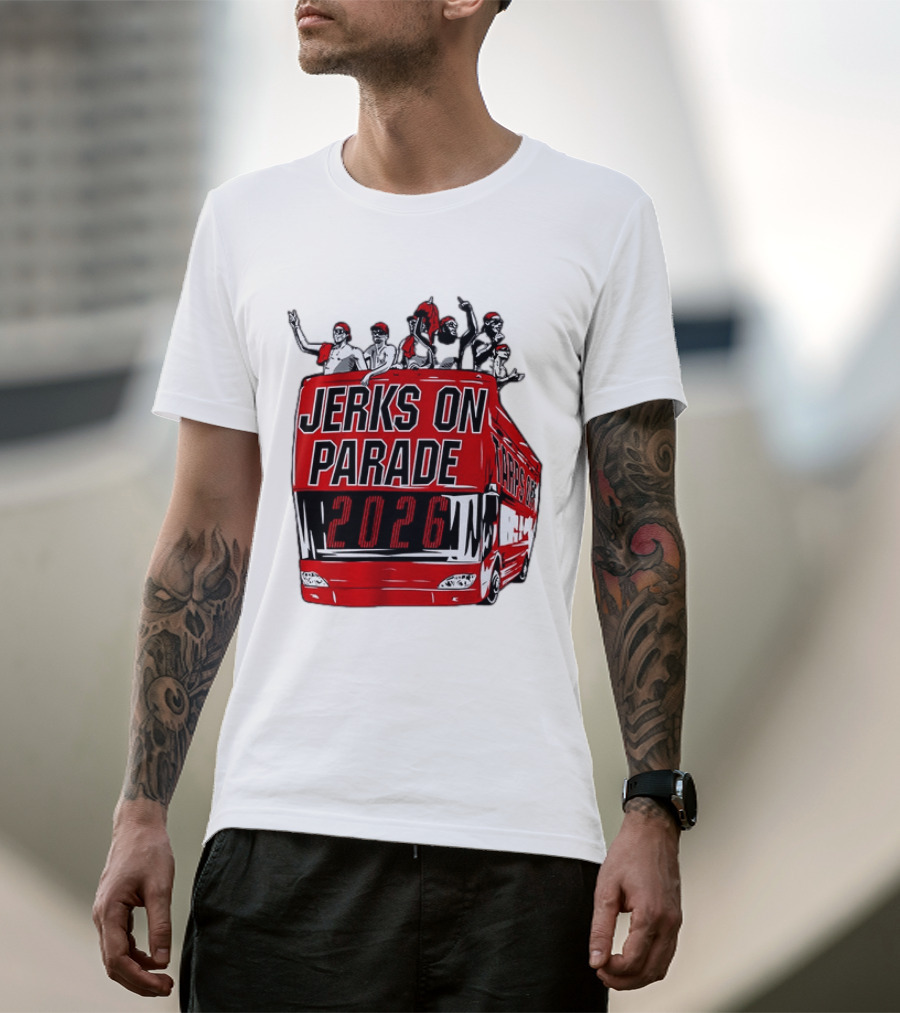 Jerks On Parade 2026 Carolina Hurricanes NHL Bus Fan Celebration T-Shirt