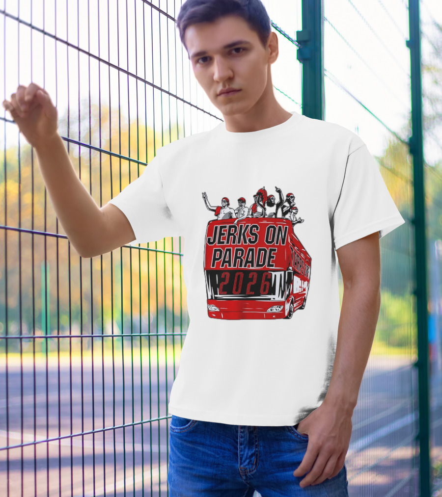 Jerks On Parade 2026 Carolina Hurricanes NHL Bus Fan Celebration T-Shirt