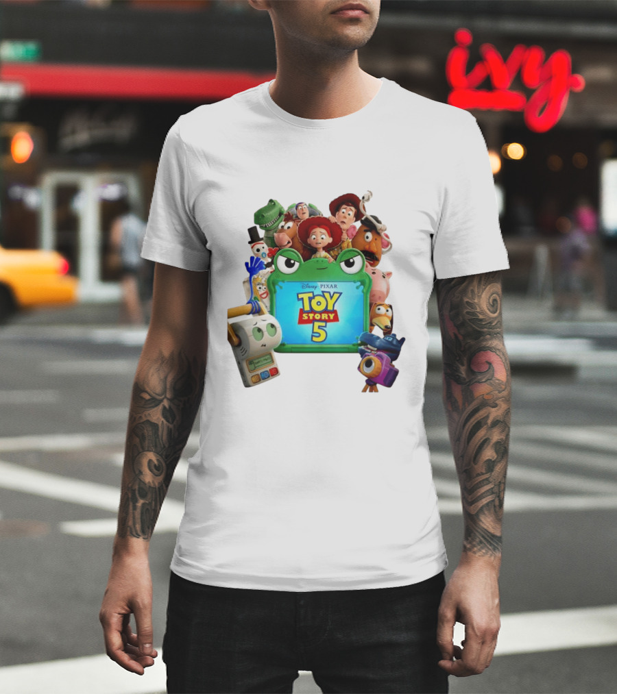 Woody Buzz Lightyear And Friends Toy Story 5 Disney Pixar Characters T-Shirt