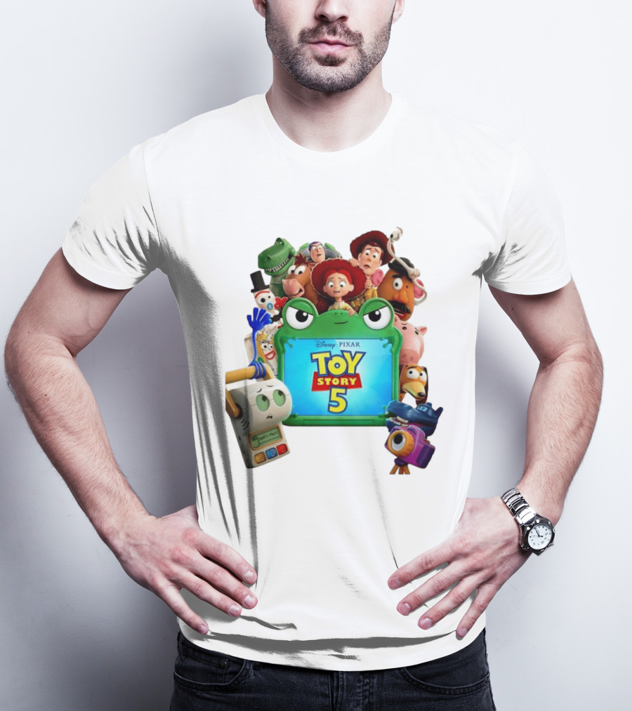 Woody Buzz Lightyear And Friends Toy Story 5 Disney Pixar Characters T-Shirt