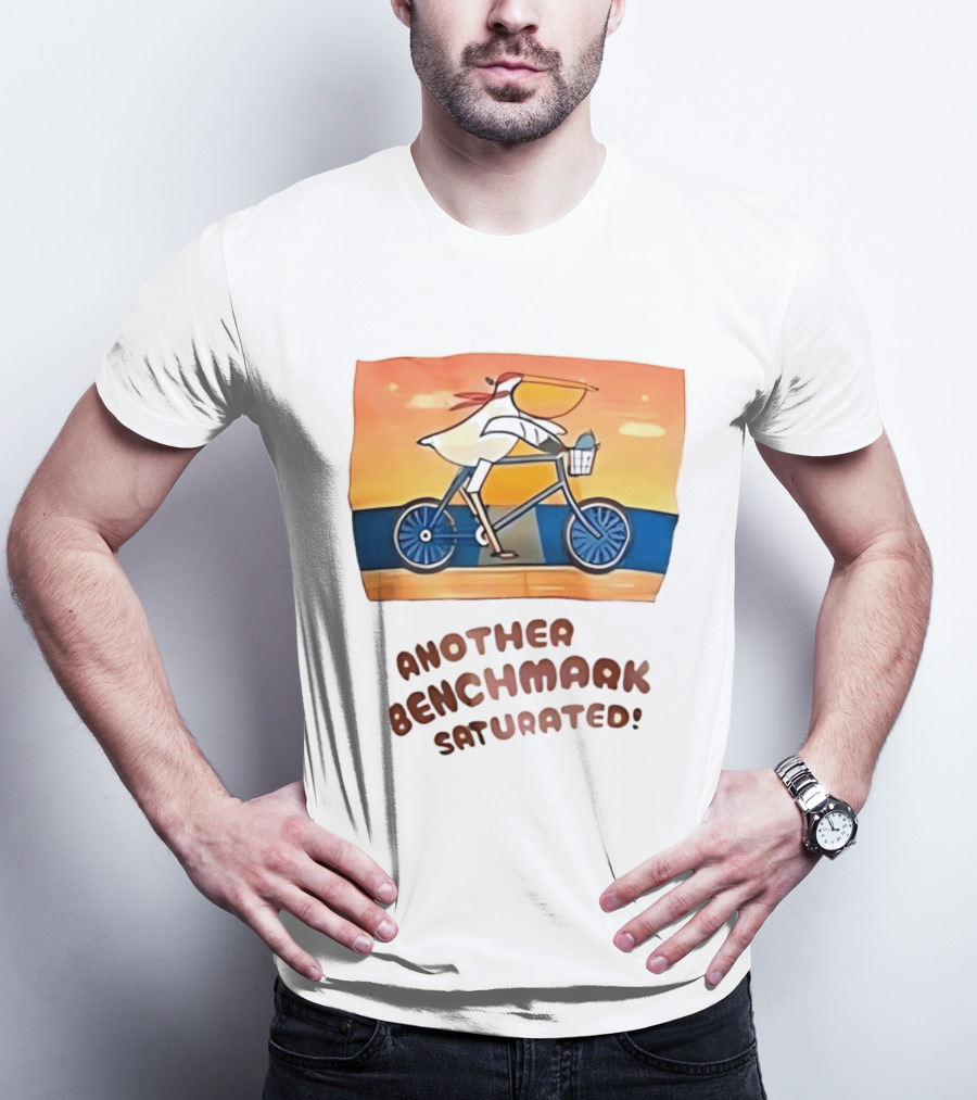 Another Benchmark Saturated Pelican On Bicycle T-Shirt