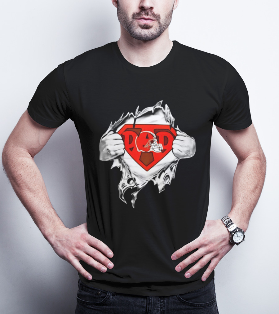 Cleveland Browns Super Dad Father's Day Football Hero T-Shirt