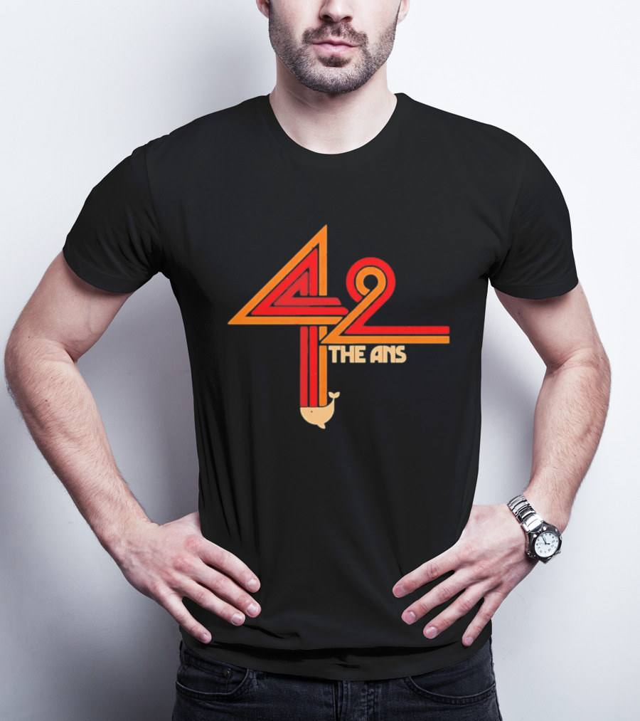 The Hitchhiker's Guide To The Galaxy 42 The Answer Text With Whale T-Shirt