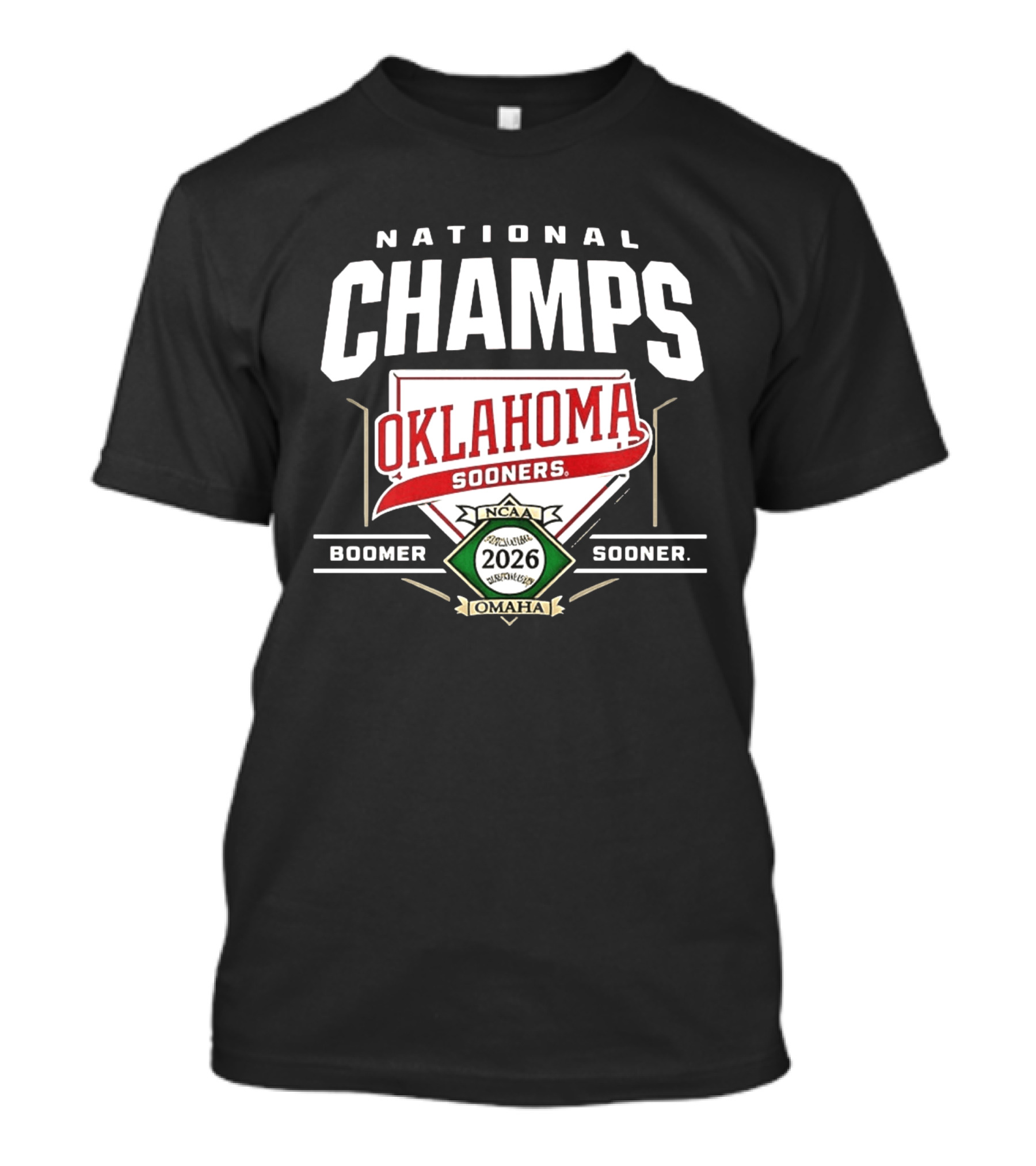 Oklahoma Sooners NCAA National Champs 2026 Omaha Boomer Sooner T-Shirt