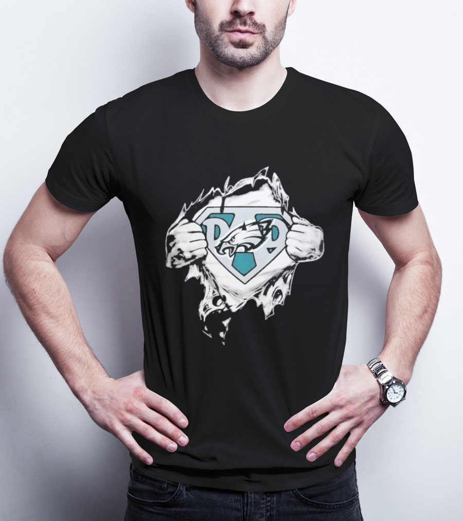 Philadelphia Eagles Super Dad Ripped Chest Fan T-Shirt