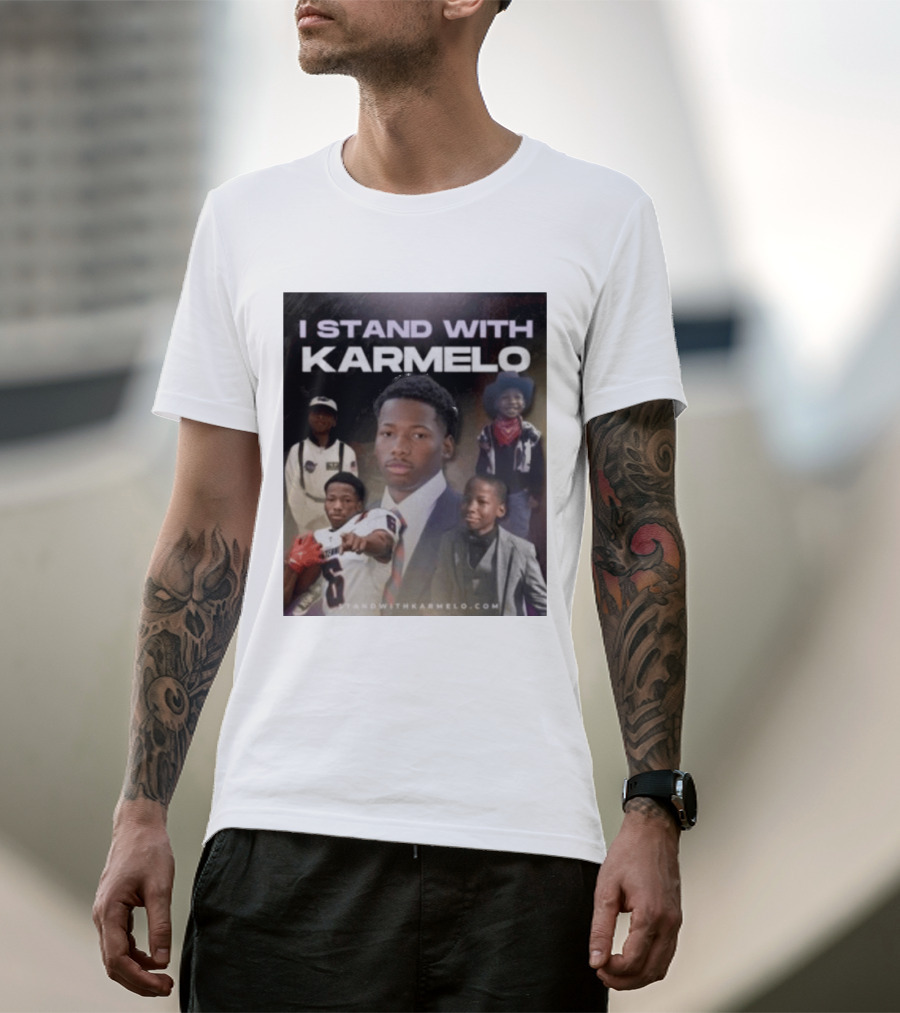 I Stand With Karmelo 2026 Team Support Faces T-Shirt