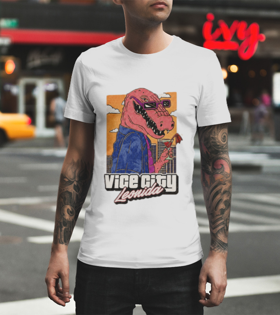Grand Theft Auto VI GTA 6 Vice City Leonida Alligator Martini T-Shirt