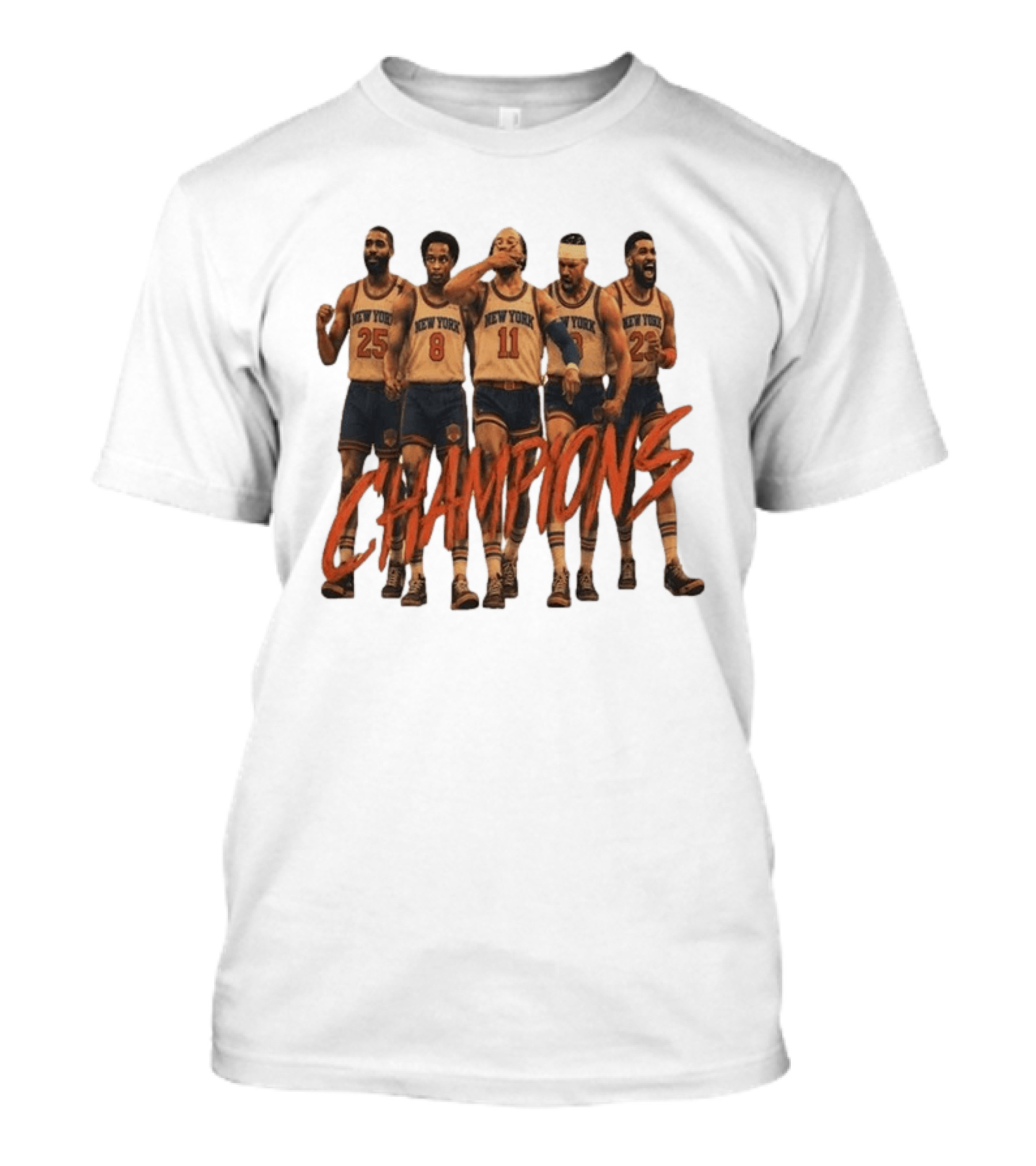 New York Knicks Champions Jalen Brunson Karl Anthony Towns Madison Square Garden NBA Basketball T-Shirt
