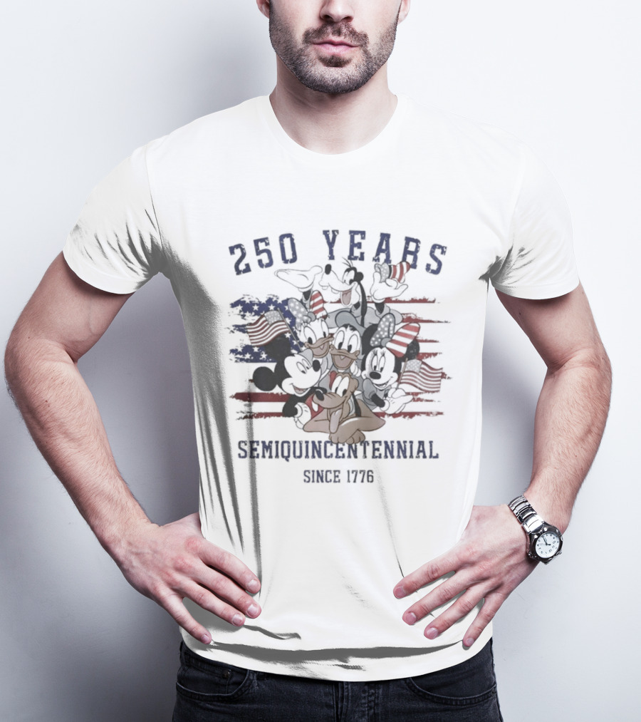 250 Years Mickey And Friends Semiquincentennial Since 1776 T-Shirt