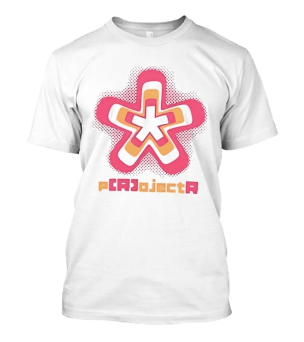 P R OjectR Star Symbol Retro Pink And Yellow T-Shirt