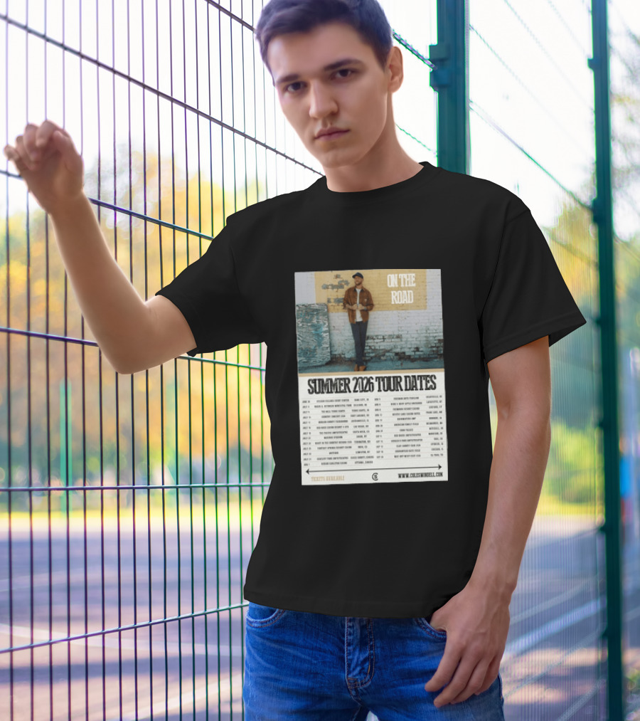 Cole Swindell On The Road Summer Tour 2026 Dates With Tickets Available T-Shirt