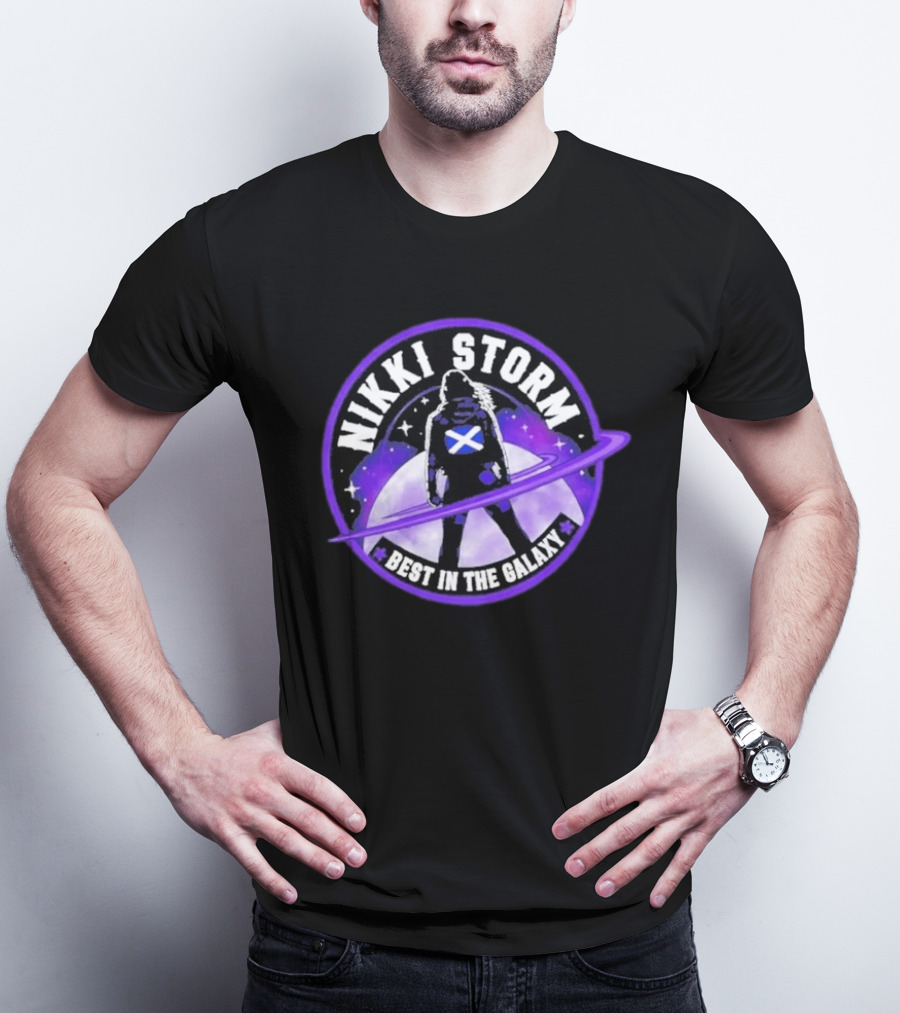 Nikki Storm Best In The Galaxy Scottish Emblem Space T-Shirt