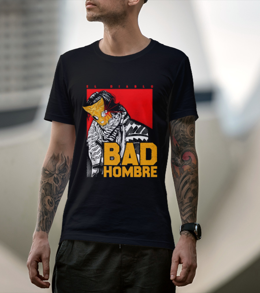 El Diablo Bad Hombre Mask Horror T-Shirt