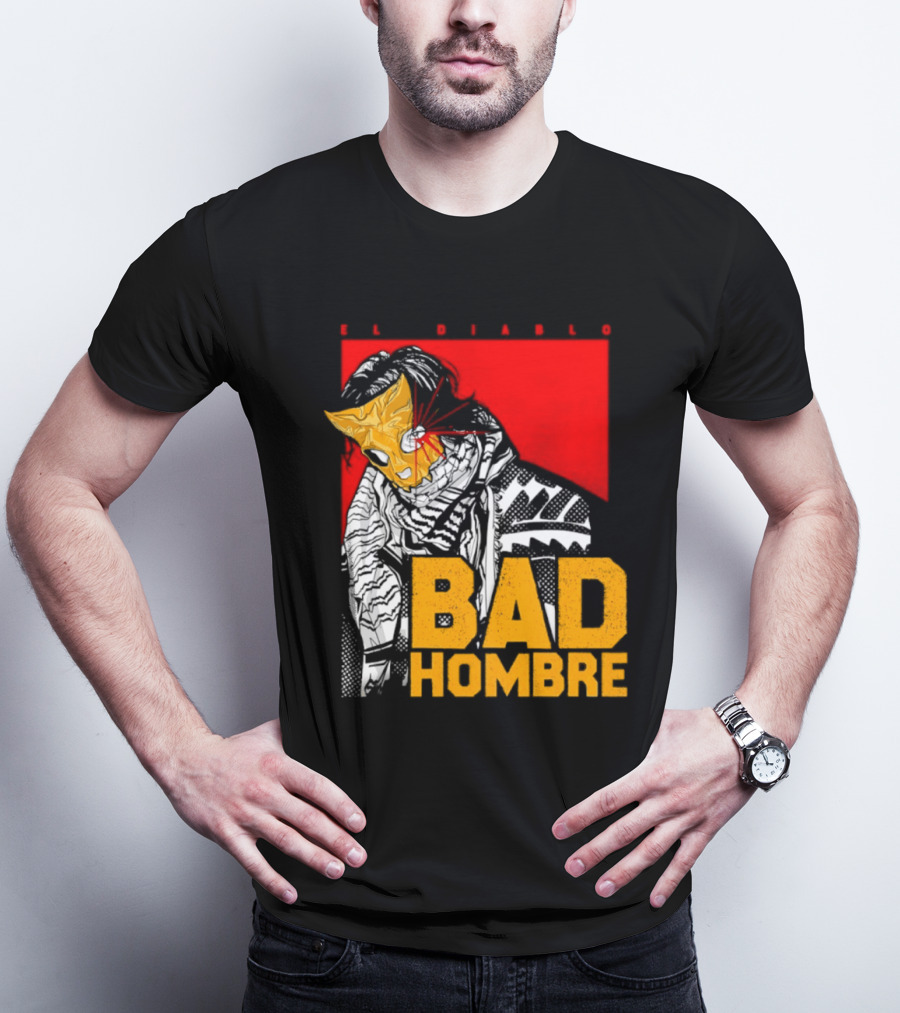 El Diablo Bad Hombre Mask Horror T-Shirt