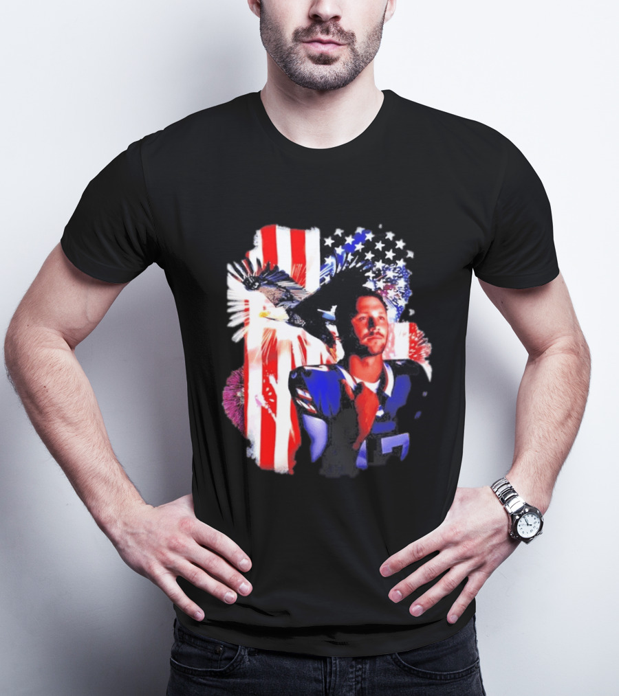 Josh Allen American Flag Eagle Patriots And Stars T-Shirt