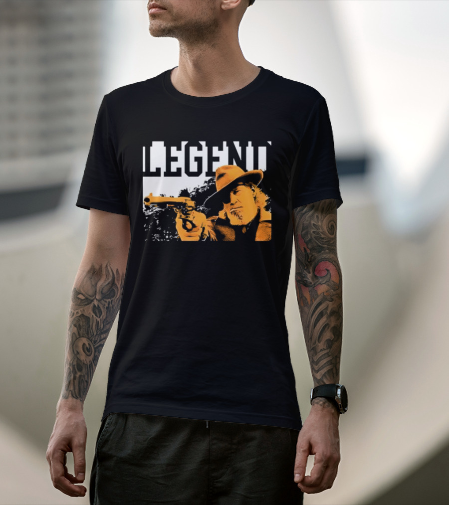 Legend Marshal Reuben J. Cogburn True Grit Icon With Hat And Gun T-Shirt