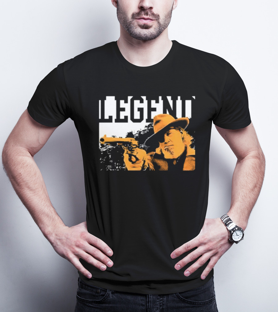Legend Marshal Reuben J. Cogburn True Grit Icon With Hat And Gun T-Shirt
