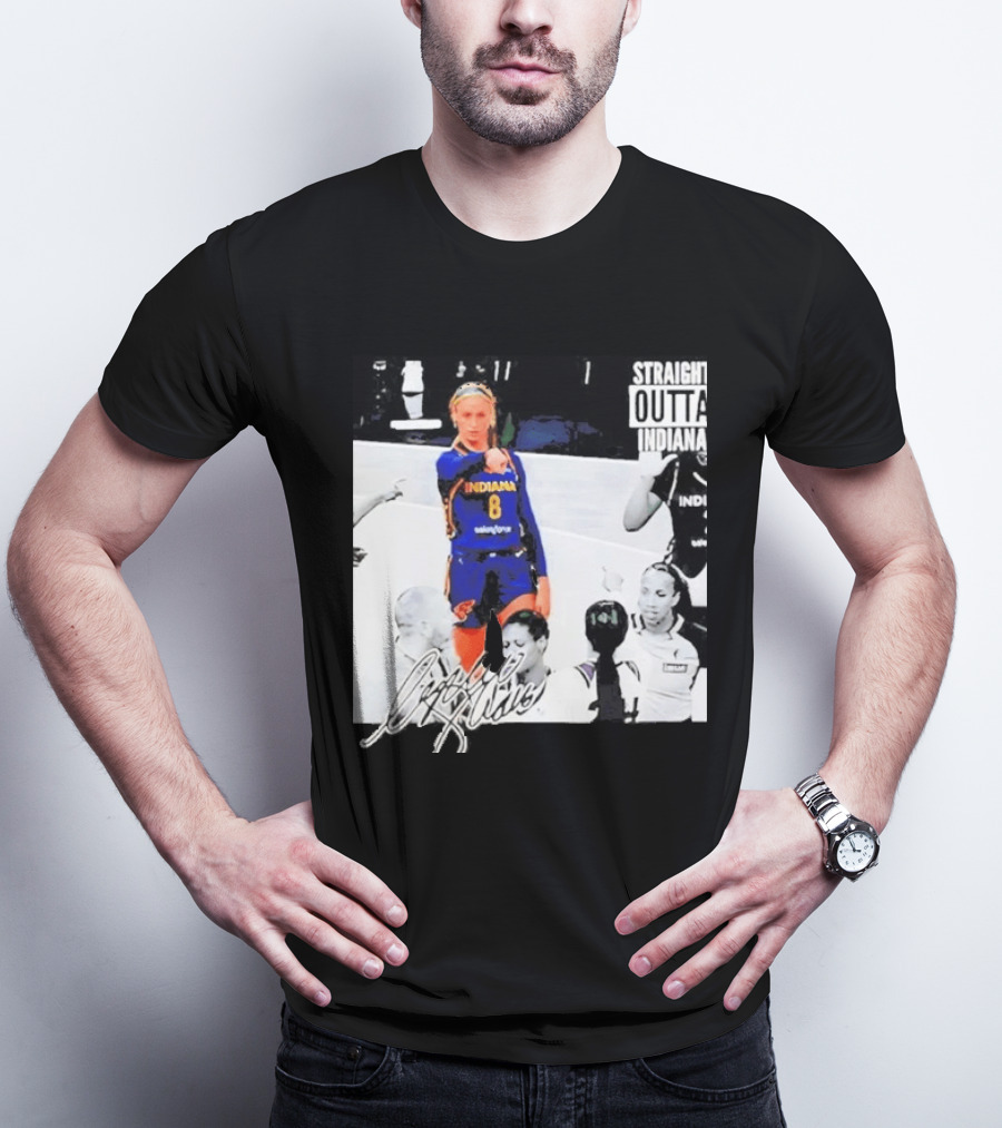 Sophie Cunningham Indiana Basketball Straight Outta Signature T-Shirt