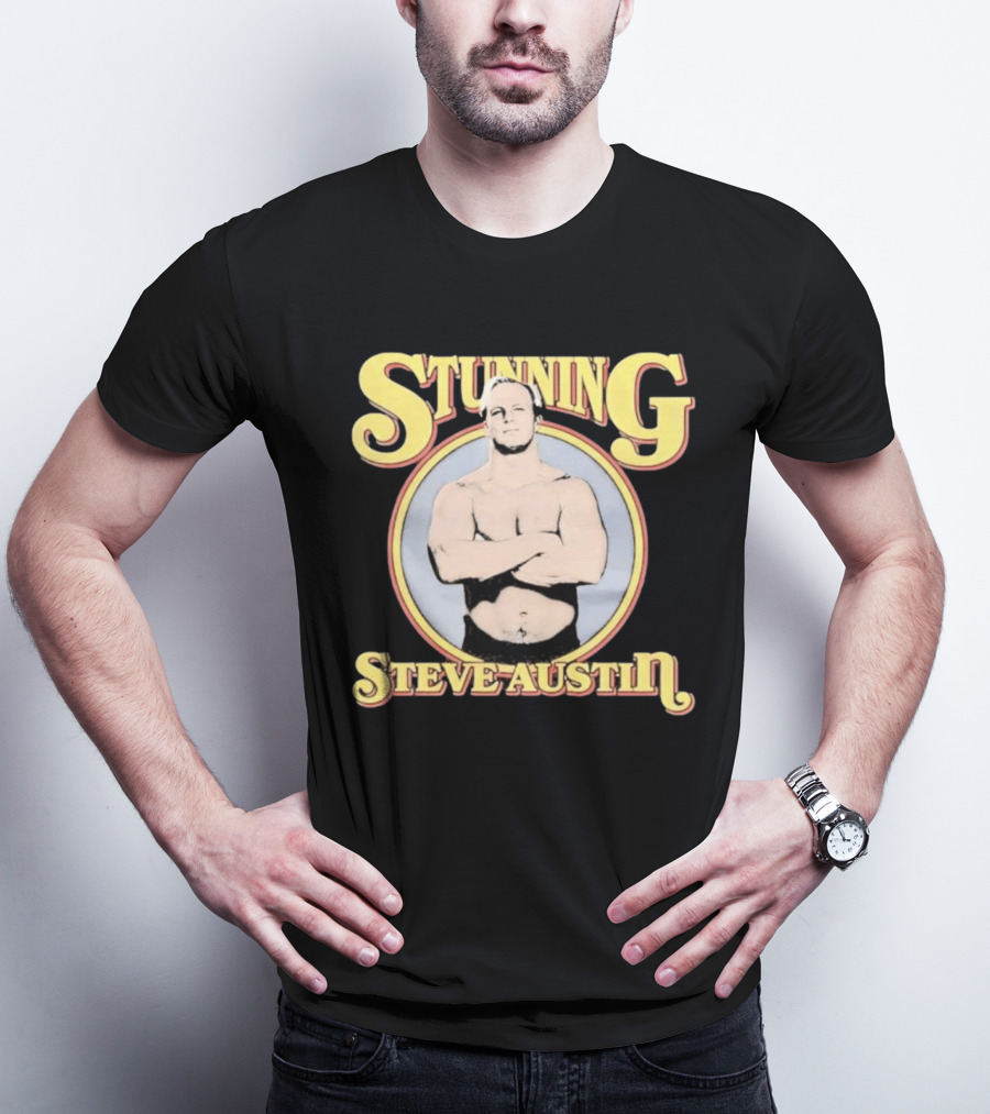 Stunning Steve Austin Professional Wrestling Iconic Pose T-Shirt