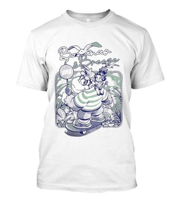 Bananas And Breeze Vintage Style Monkey Surfing Theme Ilustrata T-Shirt