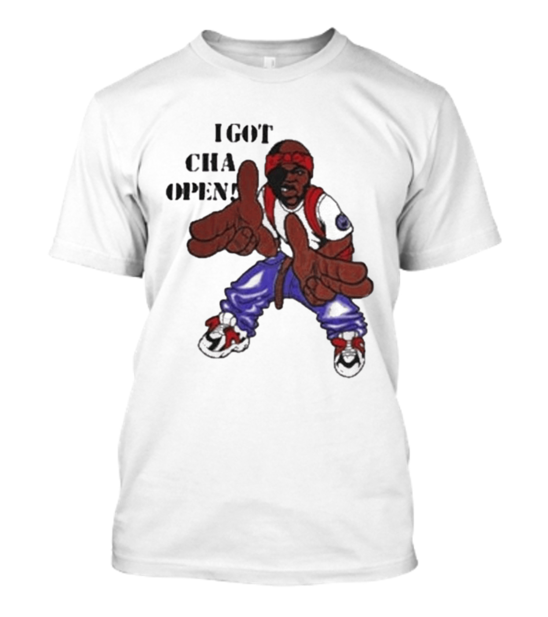 I Got Cha Opin Cartoon Character Graphic Hip Hop T-Shirt