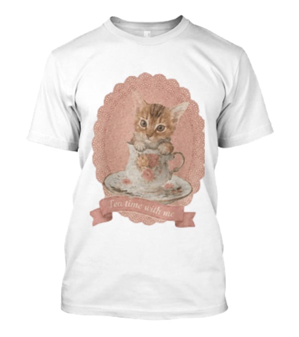 Adam Coquette Nicholas Galitzine Kitten Cat Tea Time With Me T-Shirt