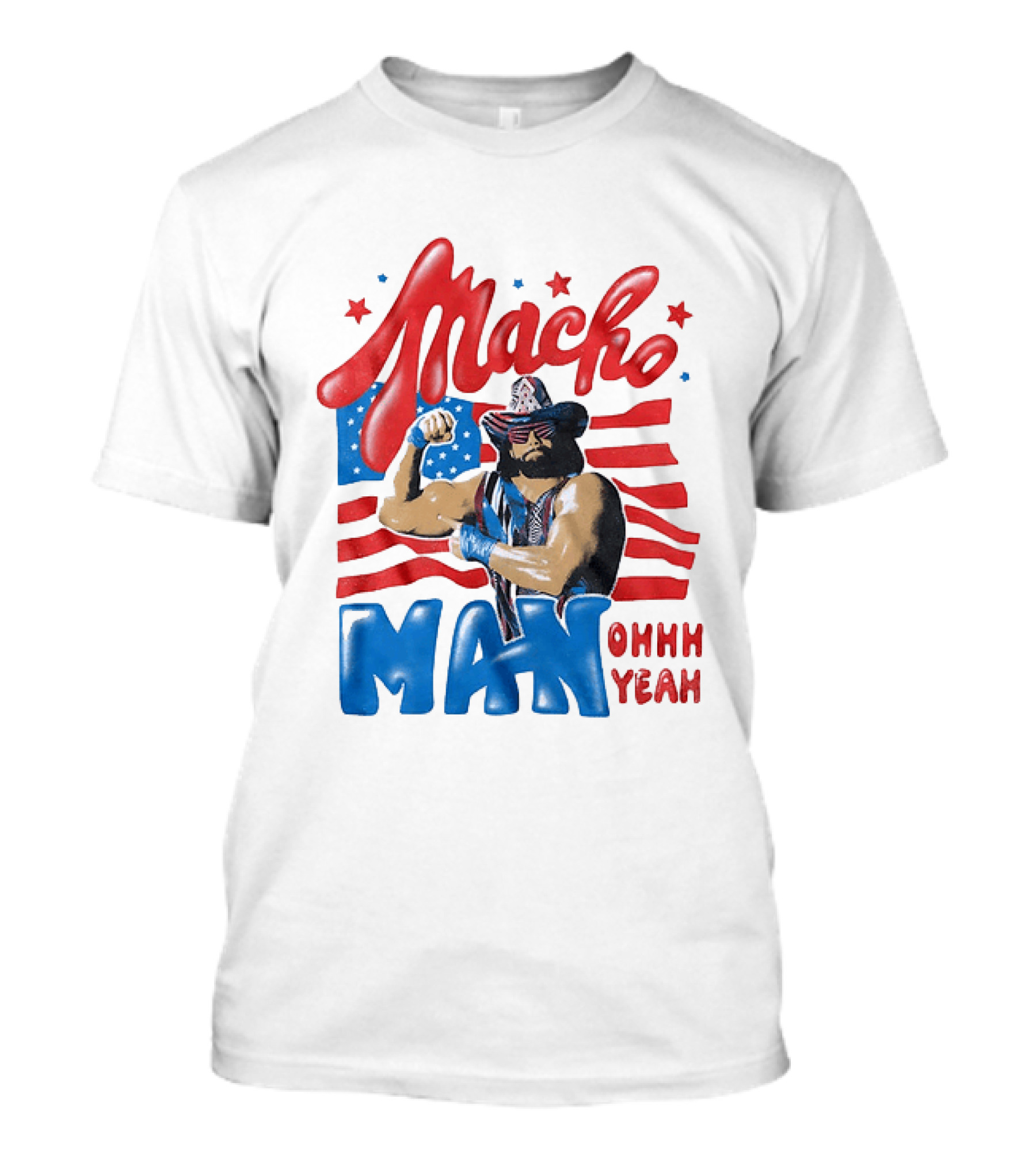 Macho Man Ohhh Yeah Patriotic Wrestling T-Shirt