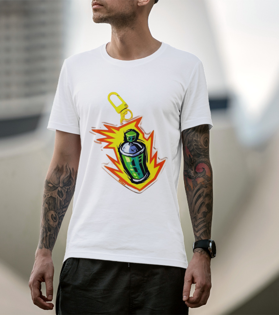 Tokyo To Tag Graffiti Spray Paint Can Yellow Burst Clip T-Shirt