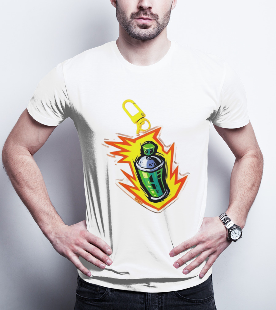 Tokyo To Tag Graffiti Spray Paint Can Yellow Burst Clip T-Shirt