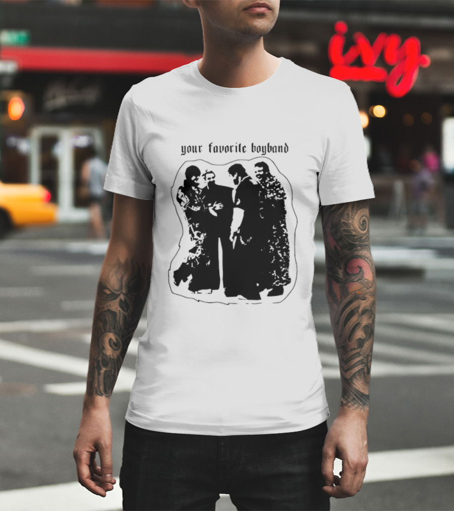 Your Favorite Boyband Silhouette Group Scene T-Shirt