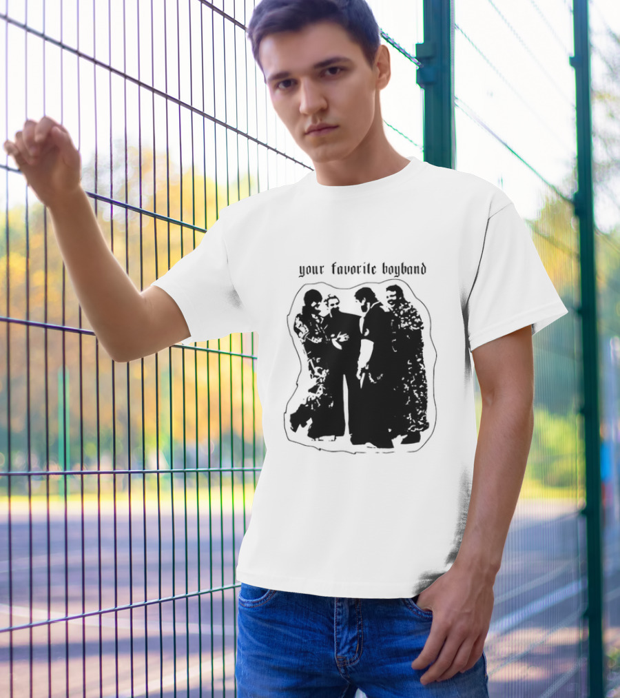 Your Favorite Boyband Silhouette Group Scene T-Shirt