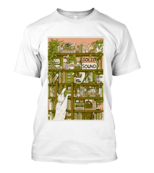 Wilco Solid Sound Festival June 26 28 2026 North Adams MA With Cat And Bookshelves T-Shirt