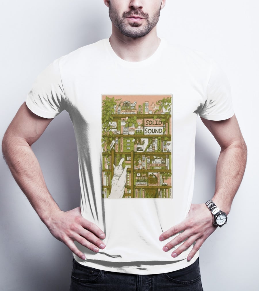 Wilco Solid Sound Festival June 26 28 2026 North Adams MA With Cat And Bookshelves T-Shirt